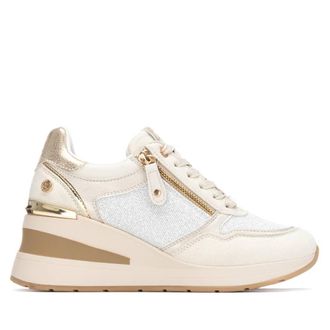 Xti Sportschuhe Sneaker Damen Beige - Bequeme und vielseitige Schuhe - Casual Mode - Modell 14437901 (Gr&ouml;&szlig;e 37)