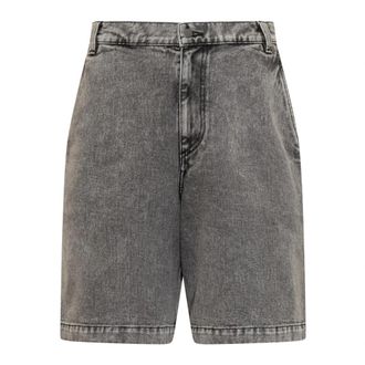 A-Cold-Wall* Denim Shorts mit Rei&szlig;verschluss und Taschen - - Shorts - Herren - Schwarzk - L