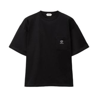 Versace Medusa T-Shirt mit Tasche - - Tops - Herren - Schwarzk - L