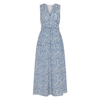 Drykorn Gebl&uuml;mtes Midi-Kleid mit verstellbaren Tr&auml;gern - - Dresses - Damen - Blau - XS