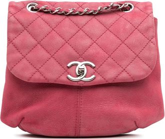 Chanel Hobo Bags - Mini Quilted Nubuck Trianon Messenger Flap - Gr. unisize - in Gold - für Damen