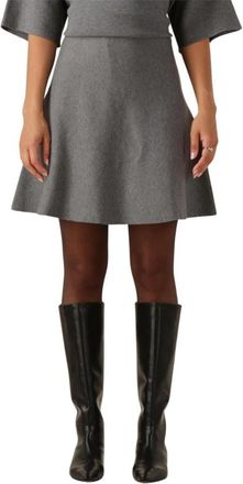 Object Objreynard Hw Short Knit Skirt - - Skirts - Damen - Grau - S