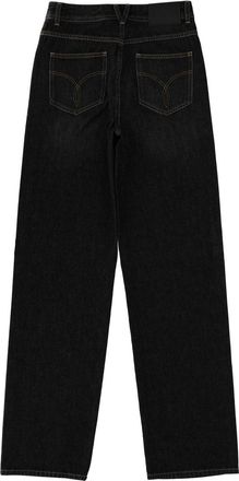 Versace Stud and Crystal-Embellished Jeans - Black