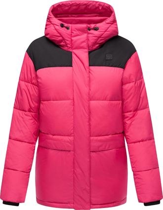 Ragwear Damen Winterjacke warme Steppjacke mit Kapuze Wikesh YOUMODO Fuchsia Gr. XXL