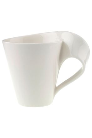 Villeroy & Boch Kaffeebecher New Wave, Wei&szlig;, Keramik, 300 ml, Kaffee & Tee, Tassen, Kaffeebecher