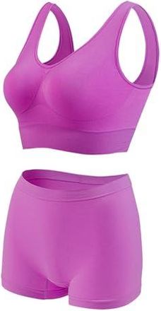 Generic Shorty Femme Coton Soutien-Gorge de Sport pour Femmes, Gilet de Yoga, de Course, de Fitness, sans Jantes, Ensemble de Soutien-Gorge de Sport Respirant