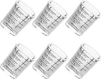 Cabilock 6st&uuml;cke Glasbecher Milchglasbecher Als Messbecher Backglasbecher Mit Skalen Aus Borosilikatglas F&uuml;r Tee Milch Kaffee Wasser