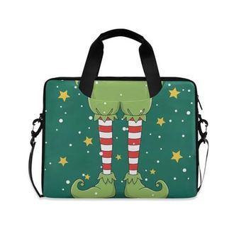 Alaza Sacoche pour ordinateur portable de 40,6 à 15,6 avec pattes delfe de Noël - Sac pour ordinateur portable de 40,6 à 15,6 - Sac fourre-tout pour ordinat