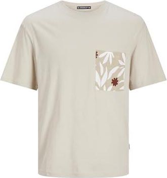 Jack & Jones Jormarbella Pocket Tee SS Crew Neck T-Shirt, Beige Clair, L Homme