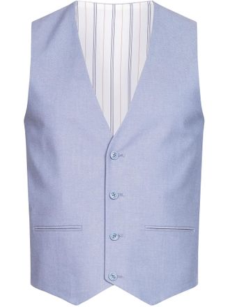 JEFF Herren Nikolaj Weste aus Baumwolle | Anzugweste Markenweste f&uuml;r M&auml;nner Sky Way, 56