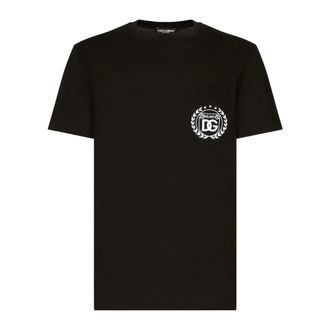 Dolce & Gabbana Schwarze T-Shirts und Polos - - Tops - Herren - Schwarzk - L