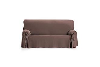 Eysa Somme Protect wasserdichte und atmungsaktive Sofa überwurf, 100% Polyester, braun, 180-230 cm