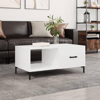 tidyard Couchtisch Beistelltisch Sideboard Nachttisch Telefonständer Wohnzimmertisch Modern Sofatisch Kaffeetisch für Wohnzimmer, Schlafzimmer, Hochglanz-Weiß