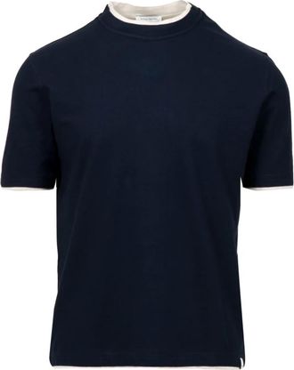Paolo Pecora Homme, Tops, Bleu, Taille: XL T-shirts et Polos Bleus en Coton