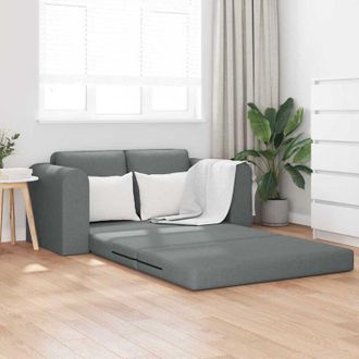 vidaXL Vidaxl - Canap&eacute;-Lit Gris fonc&eacute; 148 x 71 x 83 cm tissu
