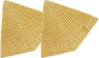 BESPORTBLE NUOBESTY 2 St&uuml;ck &Auml;gyptisches Pyramiden dekorationsmodell aus Kunstharz Kleine Dekorative Pyramidenfigur in Gold Realistische Tischdekoration f&uuml;r Wohnr