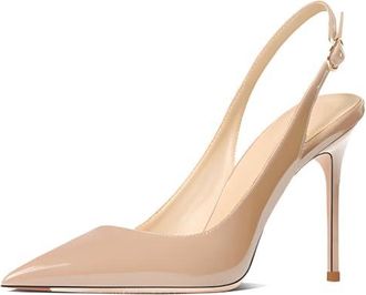 Generic Talons Compens&eacute;s en Cuir Verni Femme &agrave; Talon Aiguille Bout Pointu Bride &agrave; Boucle R&eacute;glable Escarpins &agrave; Talons Hauts Classiques &Eacute;l&eacute;gants Escarpins pour 