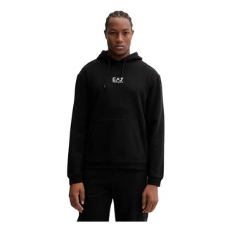 Emporio Armani Cotton Jersey Hoodie - - Sweatshirts & Hoodies - Herren - Schwarzk - L