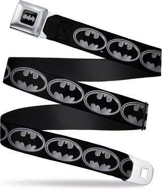 Buckle Down Herren Sicherheitsgurt Batman Gürtel, Mehrfarbig, 4 cm Breit-61/97 cm Länge