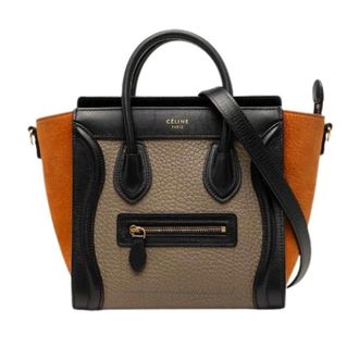 Celine Pre-owned Luggage Nano Shopper 2way Bag - Femme - Pre-owned - Brun - Taille: ONE Size