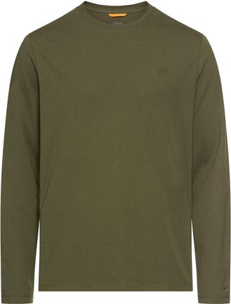Camel Active Herren fleXXXactive Langarmshirt aus einem Baumwollmix Waldgr&uuml;n, menswear-3XL