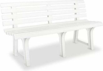 Les Tendances Banc de jardin plastique blanc Bouka