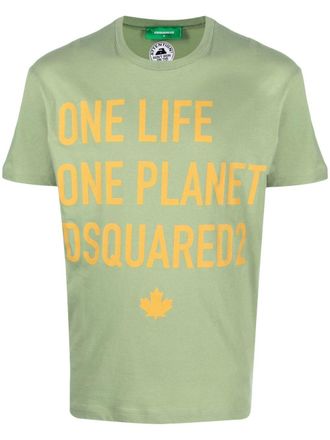 Dsquared2 t-shirt One Life One Planet - Vert