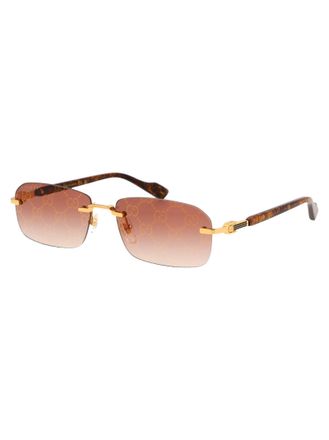 Gucci GG1221S Acetate Frame Sunglasses - Gold