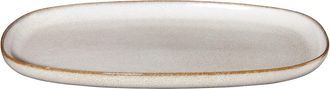 ASA Saisons Ovale Platte Steinzeug Nude-Sand, Größe: 31cm x 18cm x 2cm, 27201107