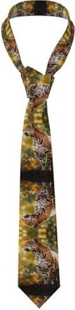 Generic Cravate Un L&eacute;opard Perch&eacute; Dans Un Arbre. Tendance Men Tie Classique Cravate DAffaires Pour &Eacute;v&eacute;nements Accessoires Travail