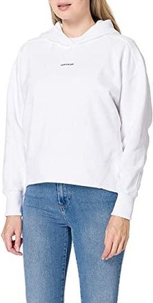 Calvin Klein Jeans Micro Branding Hoodie, Bright White, XXL Homme
