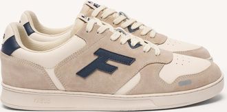 Faguo Baskets beiges & bleues cuir - PALMER