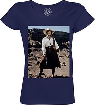 Fabulous T-Shirt Femme Col Rond Femme Cowboy Western Revolver Photo de Film Original Vintage