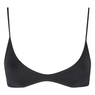 MC2 Saint Barth Schwarzes Bralette Bikini Top mit Tiefem Ausschnitt - - Swimwear - Damen - Schwarzk - XS