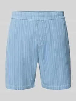 Review Shorts mit Strukturmuster und elastischem Bund