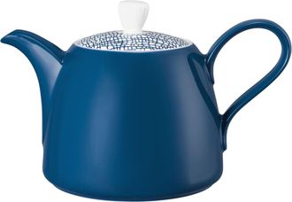 SELTMANN WEIDEN Life Kanne 1,4 Liter, Elegante Teekanne/Kaffeekanne mit modernem Design, Sp&uuml;lmaschinen- und Mikrowellenfest, Porzellan, Fashion Classic Blue