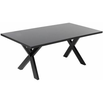Beliani Esstisch LISALA Schwarz 180 cm 100 cm