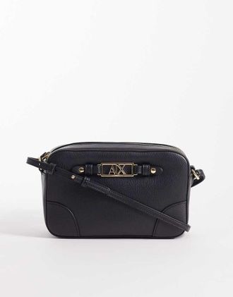 A|X Armani Exchange Polly - Sac bandouli&egrave;re &agrave; logo - Noir