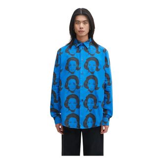 Wales Bonner Wales Bonner - Selah Shirt - Homme - Chemises - Bleu - Taille: XL