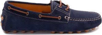 Tod's Homme, Chaussures, Bleu, Taille: 41 1/2 EU Mocassin Bateau Tods Rubber Bubble en Daim