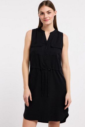 Ragwear Sommerkleid ROISSIN Viskosemischung mit Brusttaschen, Taillenband und Anti-Knitter-Finish