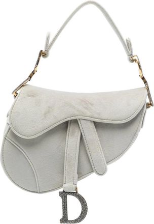 Dior Hobo Bags - Mini Velvet Crystal Embellished Hardware Saddle Ba - Gr. unisize - in Grau - für Damen