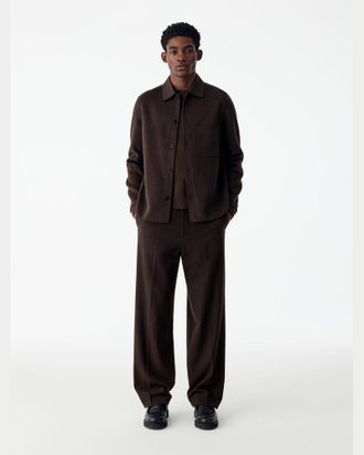 Arket Doubleface-Overshirt Aus Wollmischung -Braun
