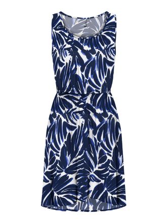 Only Sommerkleid ONLY ONLNOVA LIFE S/L SARA DRESS, Damen, Gr. XS, N-Gr, night sky aop:719 monstera, Web, Obermaterial: 100% Viskose, bedruckt, tailliert ku