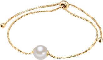Valero Pearls Armband - Sterling Silber Armband S&uuml;&szlig;wasser-Zuchtperle - Gr. ONESIZE - in Gold - f&uuml;r Damen