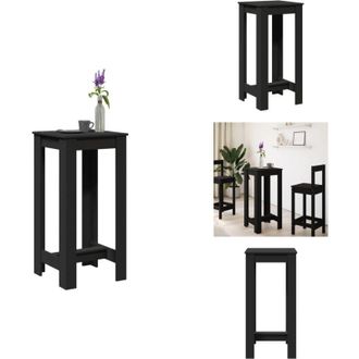 vidaXL Bartisch Schwarz 51x50x103,5 cm Holzwerkstoff - Bartisch - Bartische - Stehtisch - Kneipentisch