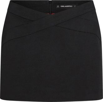 Karl Lagerfeld Femme, Jupes, Noir, Taille: 40 FR KL Studio Mini Skort