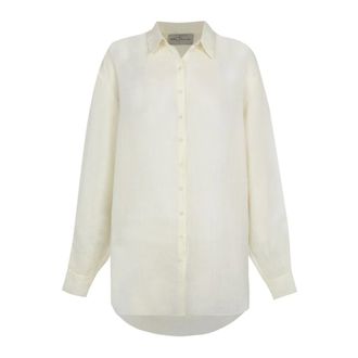 Cortana Dennis- chemise oversize en ramie ivoire - Femme - Blouses et Chemises - Beige - Taille: 38 FR