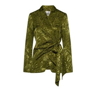 Silvian Heach Blazer Jacquard mit G&uuml;rtel - - Jackets - Damen - Gr&uuml;n - L