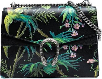 Gucci Hobo Bags - Medium Leather Tropical Print Dionysus Shoulder Ba - Gr. unisize - in Schwarz - f&uuml;r Damen